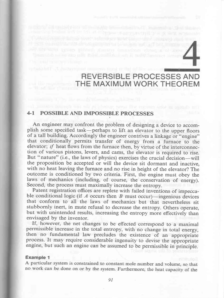 Reversible Processes & Work Theorem | PDF | Heat | Entropy