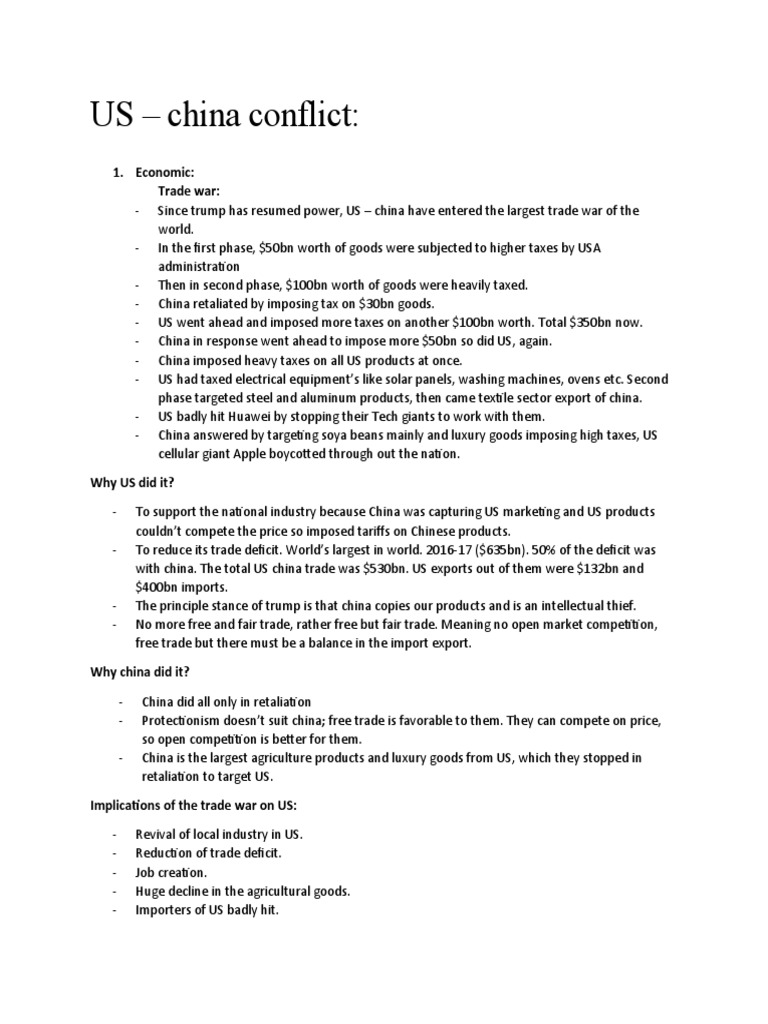 US China Trade War | PDF | China | World Politics