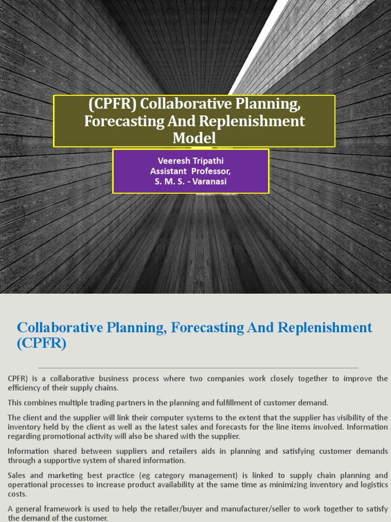7.3 Understanding (CPFR) Collaborative Planning, Forecasting and ...
