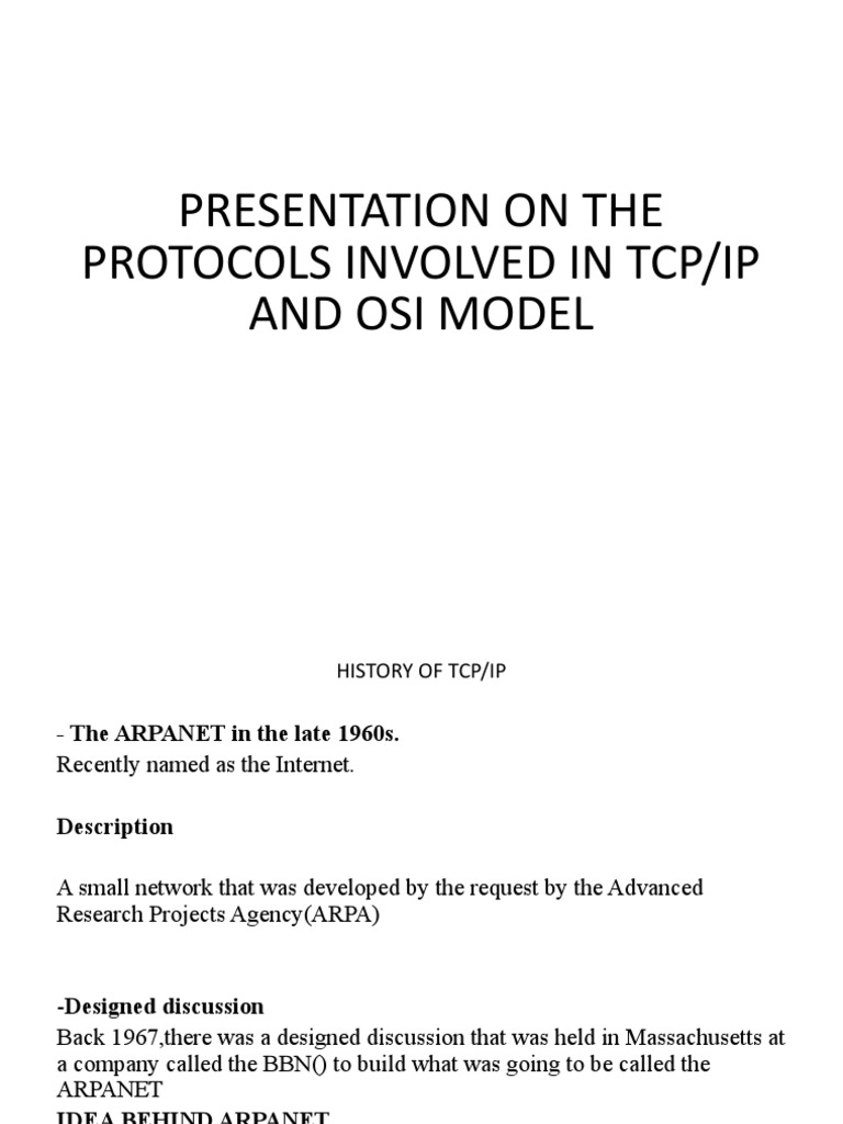 Protocols Invovled in Tcip | PDF | Internet Protocol Suite | Osi Model