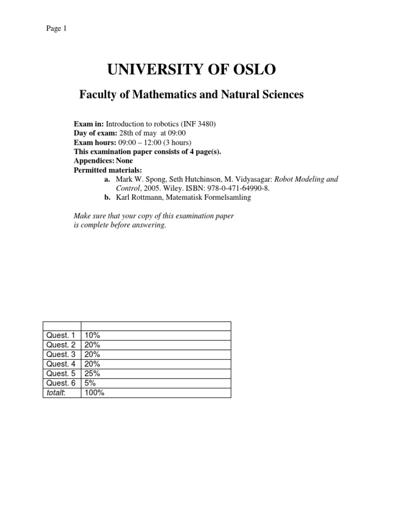 University of Oslo: Faculty of Mathematics and Natural Sciences | PDF ...