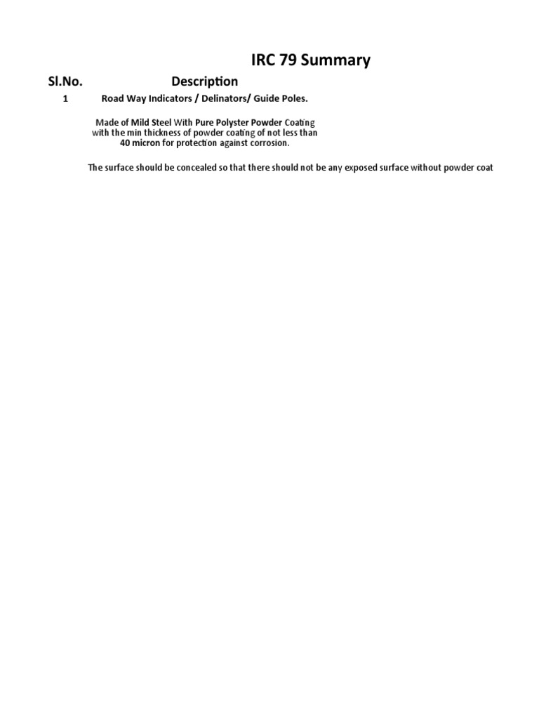 IRC 79 Roadway Indicators Guide | PDF