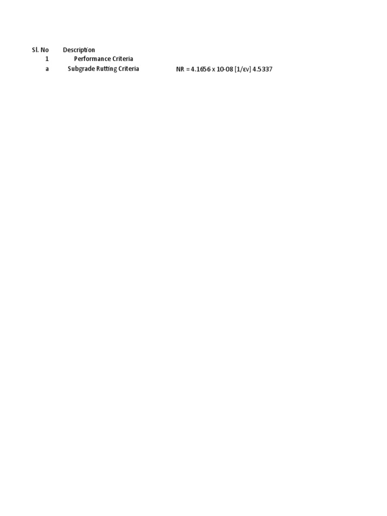 Subgrade Rutting Criteria Performance Formula | PDF