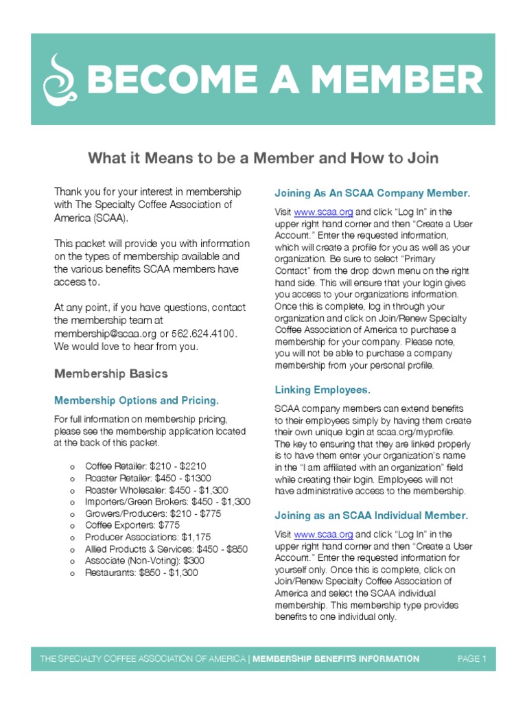 Become A Member: What It Means To Be A Member and How To Join | PDF ...