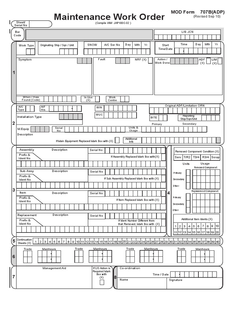 Maintenance Service Work Order Template | PDF