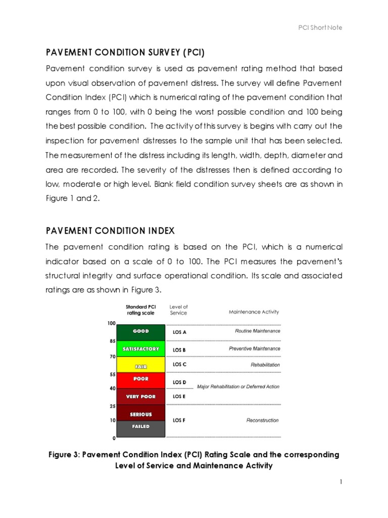 Pavement Condition Index (PCI) Guide | PDF | Road Surface | Nature