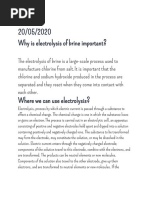 Chlor-Alkali Process Overview for Class 10 | PDF | Sodium Chloride ...