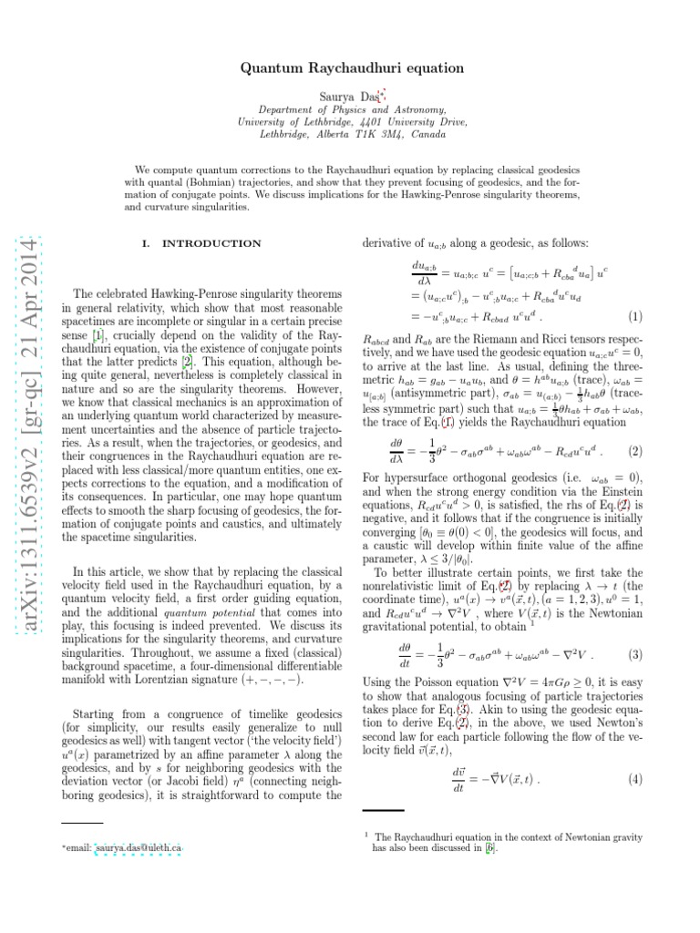 1311 6539 PDF | PDF | Wave Function | Spacetime