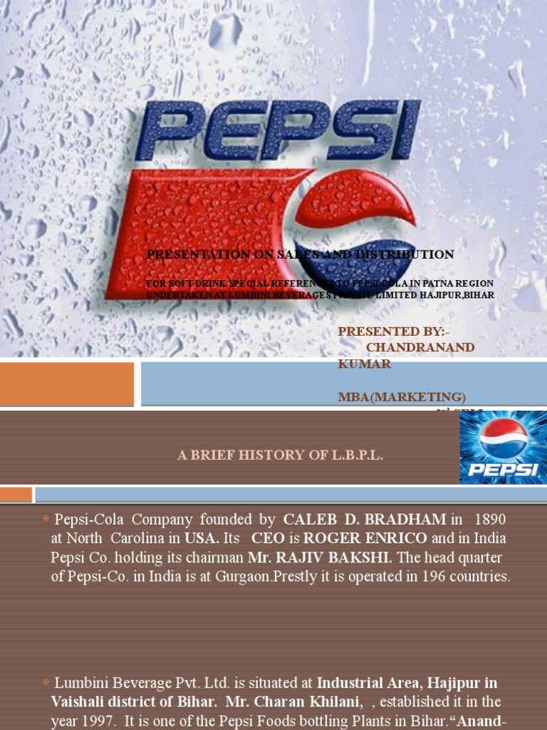 Pepsi Sales & Distribution in Patna | PDF | Pepsi Co | Pepsi