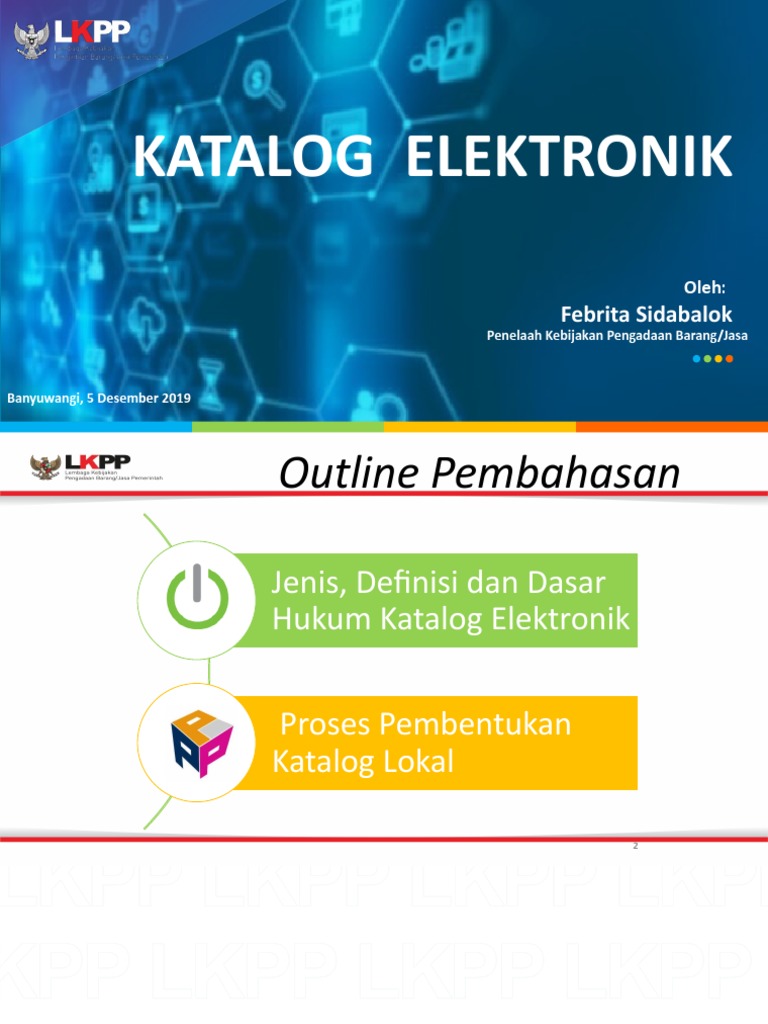 Paparan Katalog Elektronik - Banyuwangi 5 Desember 2019 | PDF