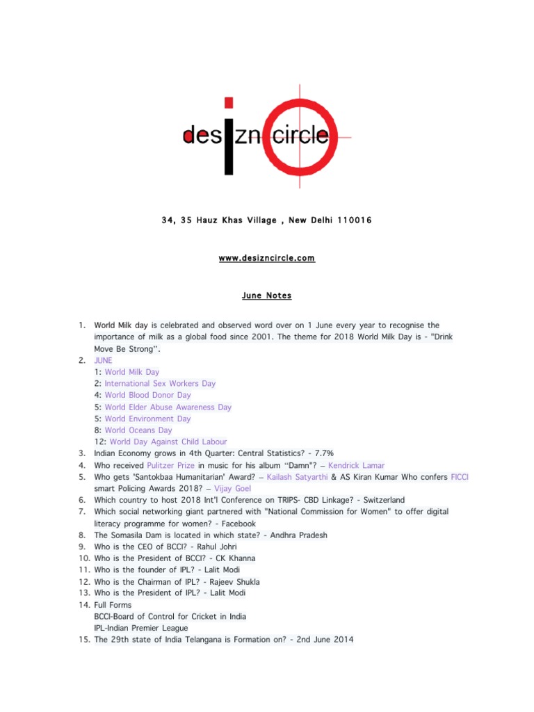 June Notes PDF | PDF | Sports | Nature