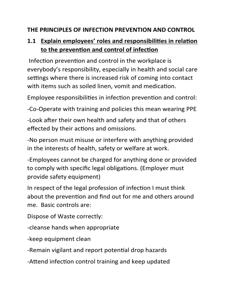 The Principles of Infection Prevention and Control | Download Free PDF ...