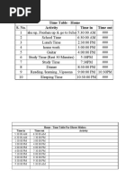 Daily Schedule | PDF