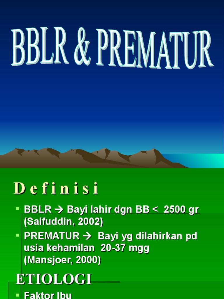 Askep Prematur Dan BBLR | PDF