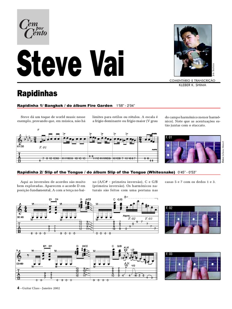 Cem Por Cento Steve Vai PDF | PDF | Acorde (música) | Guitarras
