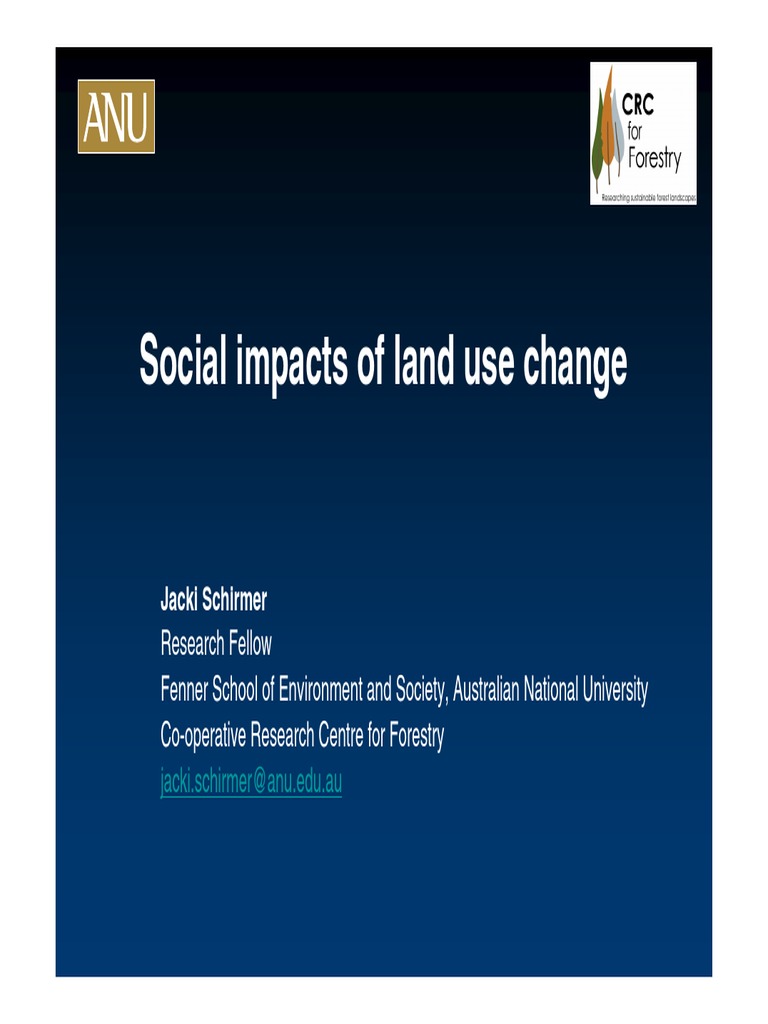 Land Use Impacts On Society: Luc Land Use Change – RVYAC