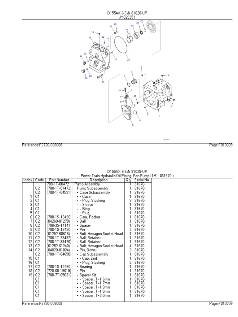 D155AX-6 Hydraulic Oil Piping Parts | PDF | Manufactured Goods | Equipment