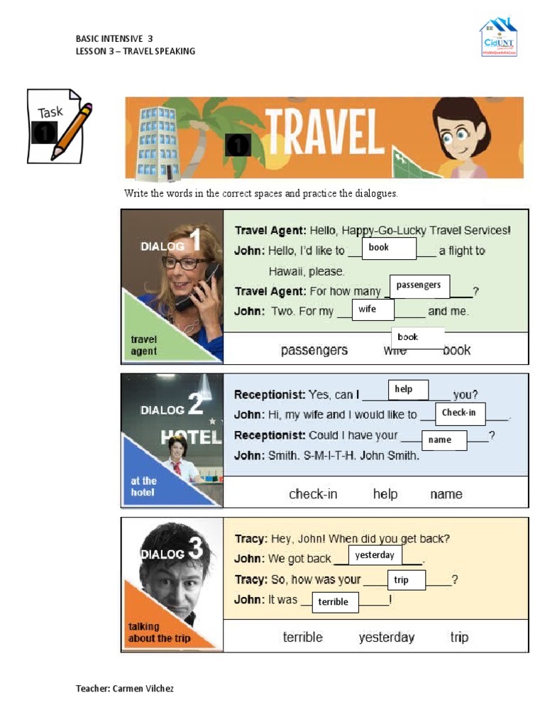 Task 1 Lesson 3 Intensive 3 | PDF