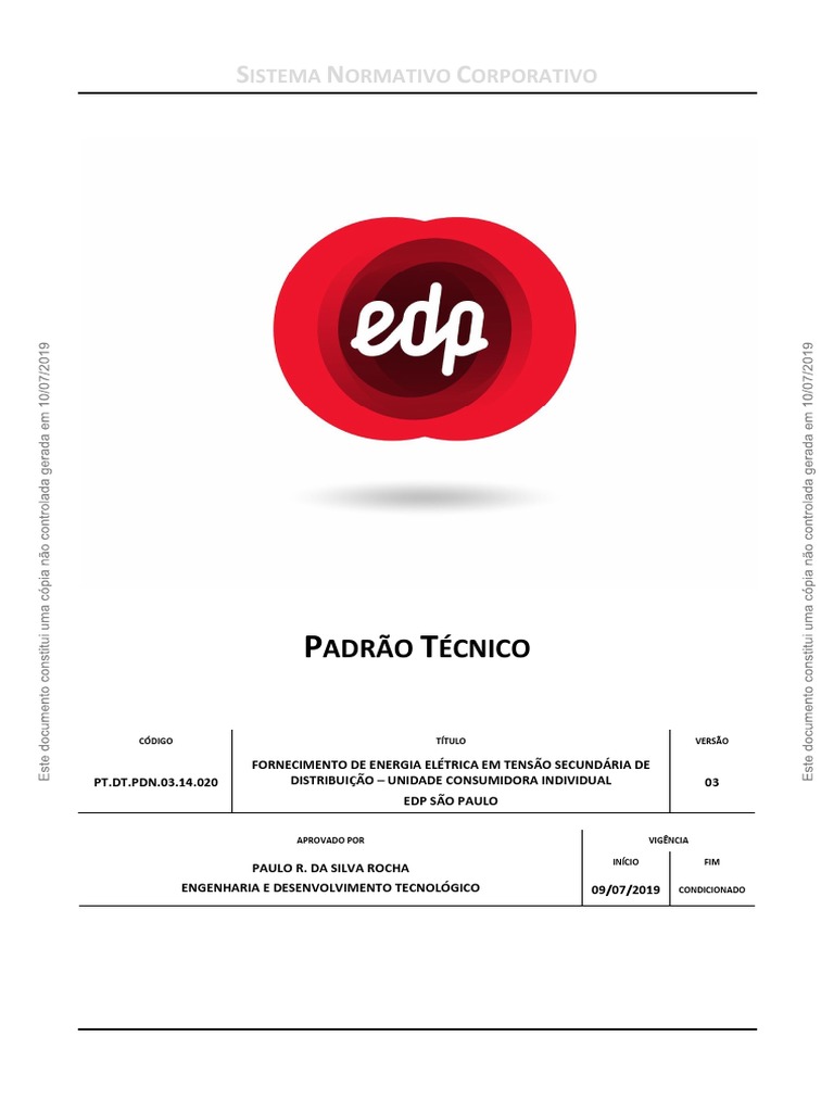 Padrao Tecnico Edp Pdf Fiação Elétrica Sistema De Energia Elétrica