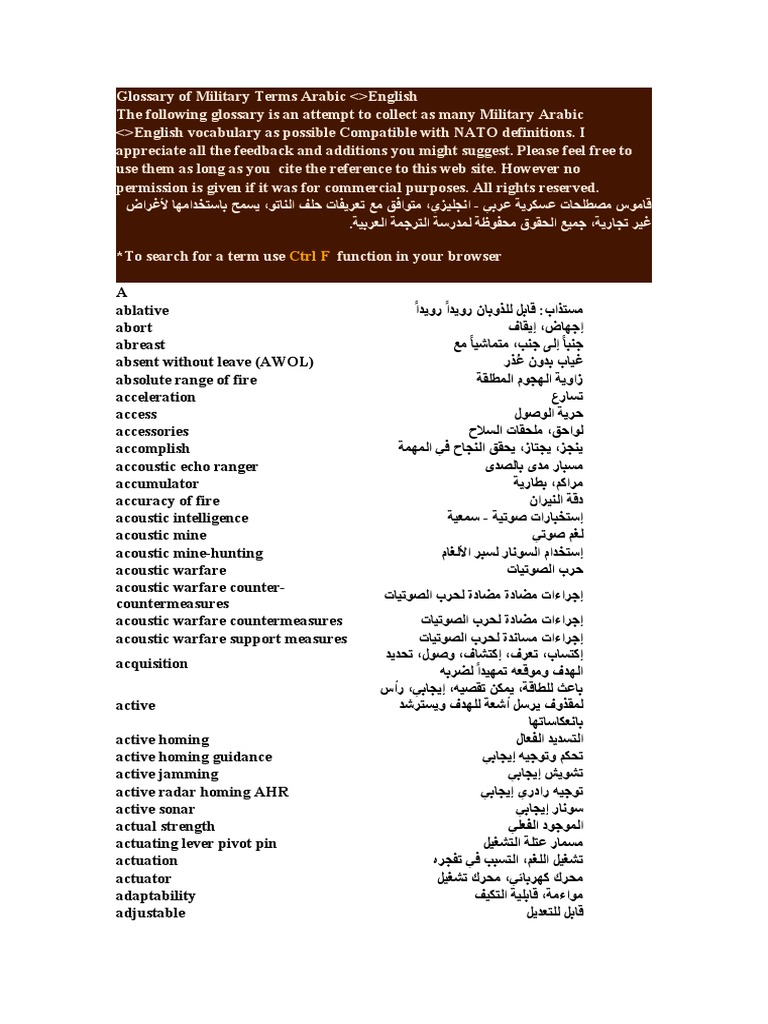 Military Terms - Docx-247490853 | PDF
