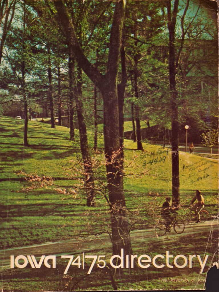 University of Iowa Student, Faculty, and Staff Directory 1974-1975 ...