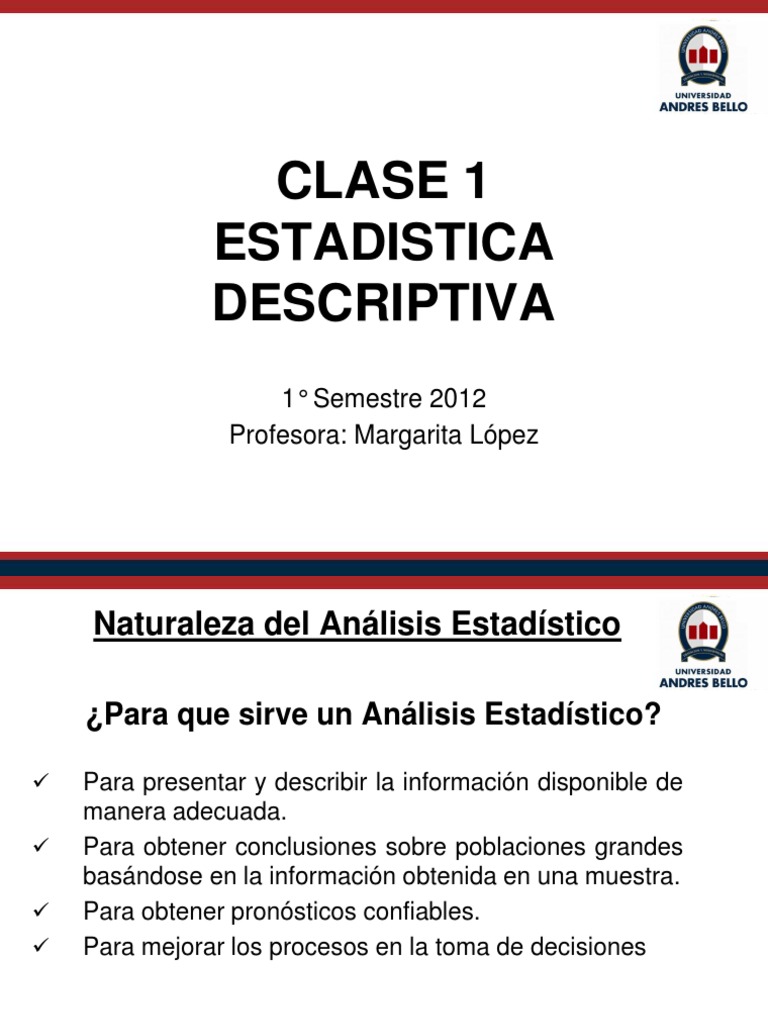 Clase 1 - Introduccion A La Estadistica Graficos | PDF | Muestreo (Estadísticas) | Estadísticas