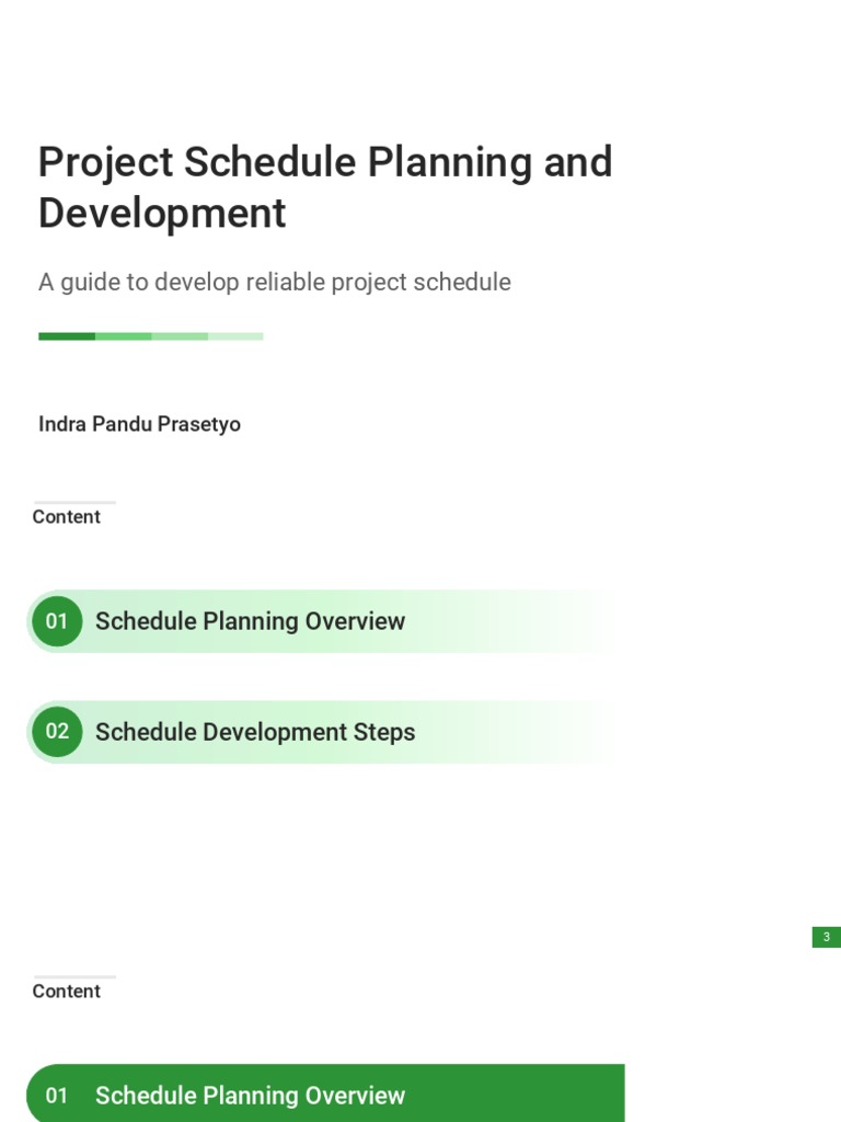 Project Schedule Planning and Development | PDF | Business