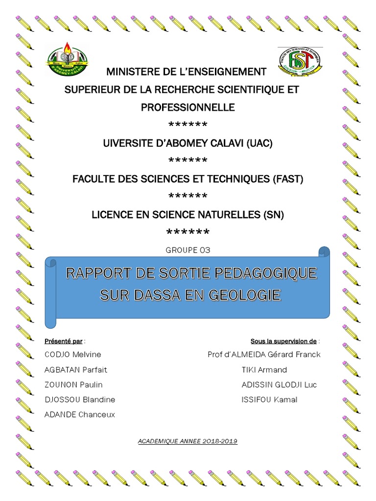 Rapport de sortie géologique au Bénin | PDF | Granit | Roche magmatique
