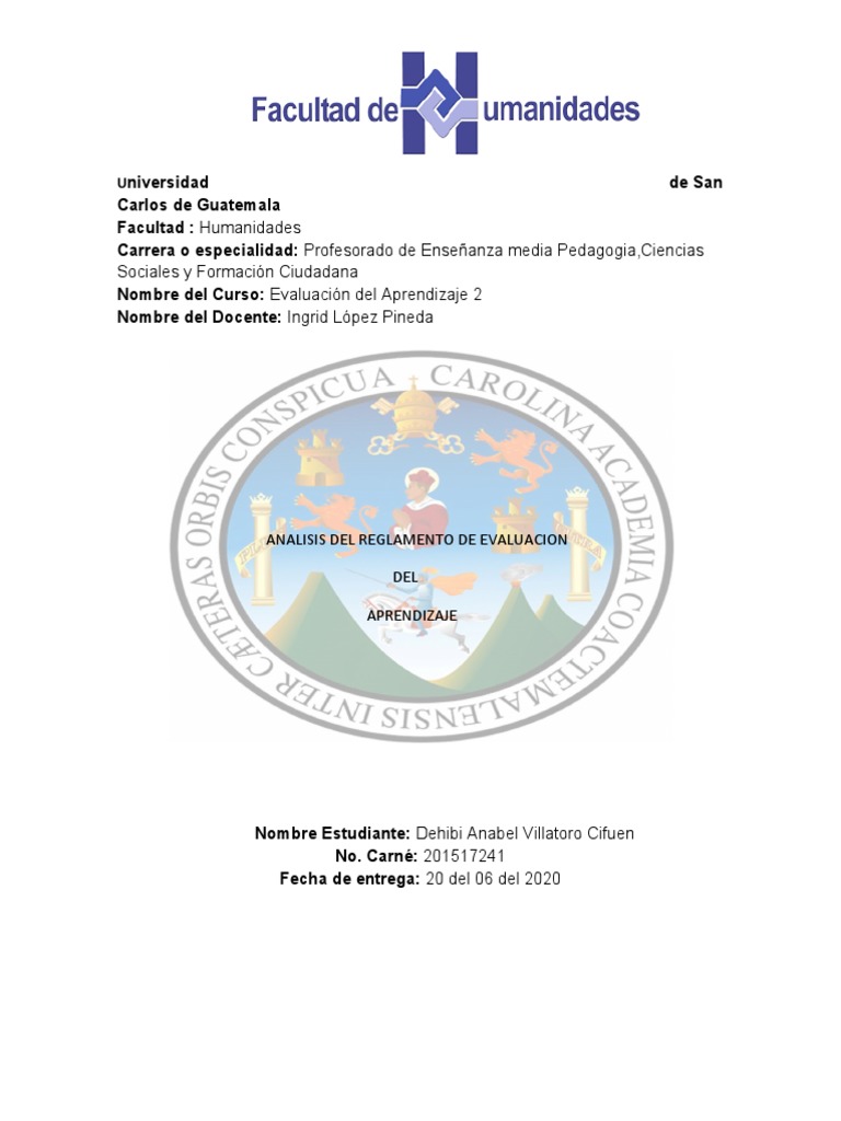 REGLAMENTO DE EVALUACION DEL APRENDIZAJE ACUERDO MINISTERIAL No. 1171-2010, DEHIBI ANABEL ...