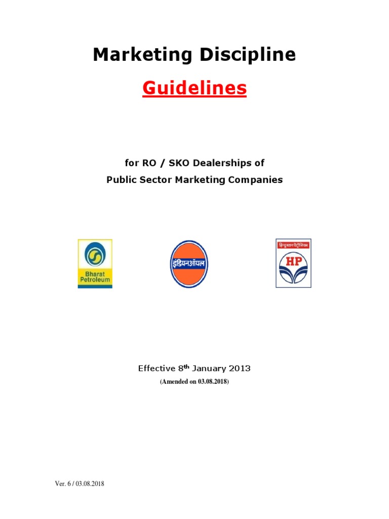 MDG Guidelines for Petrol Dealerships | PDF | Retail | Automation