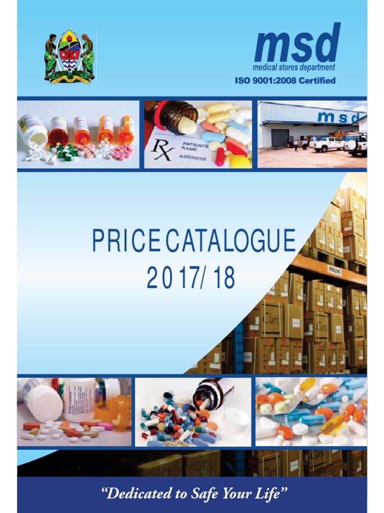 MSD Price Catalogue 2017 - 2018 - Printed PDF | PDF | Merck & Co ...