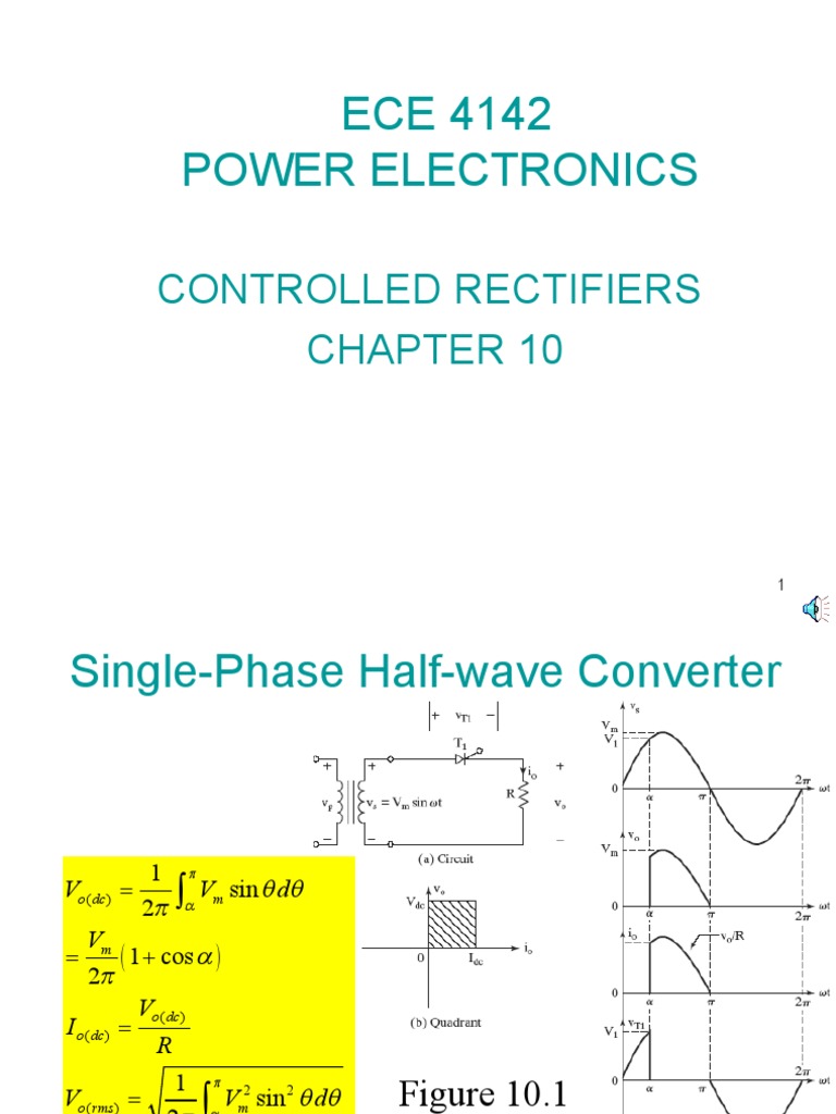 Chapter - 10 Controlled Rectifiers | PDF | Electromagnetism | Manufactured Goods