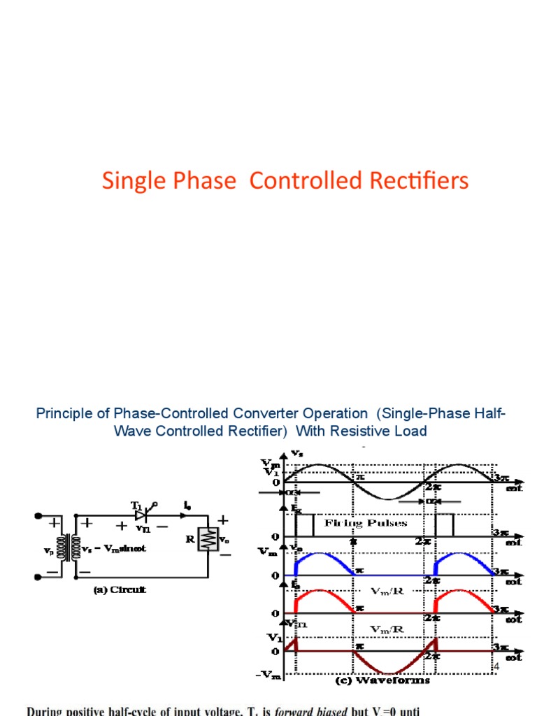Lecture 1-Single-Phase-Controlled-Rectifiers | PDF | Rectifier | Electrical Equipment