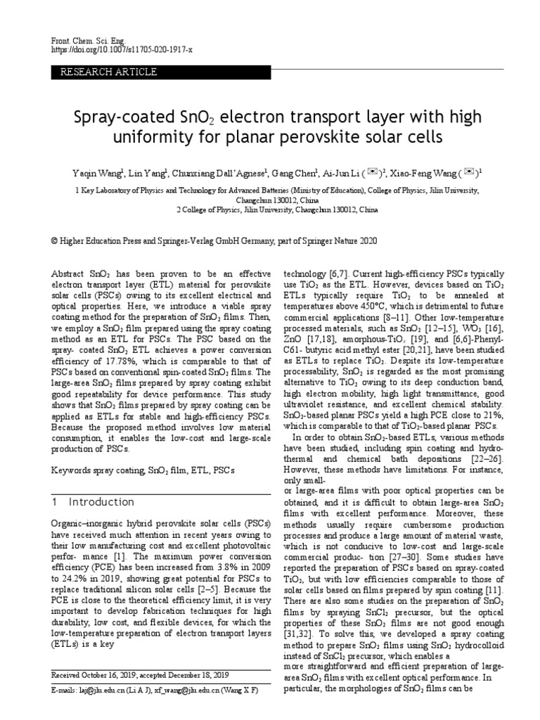 Wang Et Al. - 2020 - Spray-Coated SnO2 Electron Transport Layer With ...