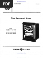 GE Time Overcurrent Relay Manual | PDF | Relay | Transformer