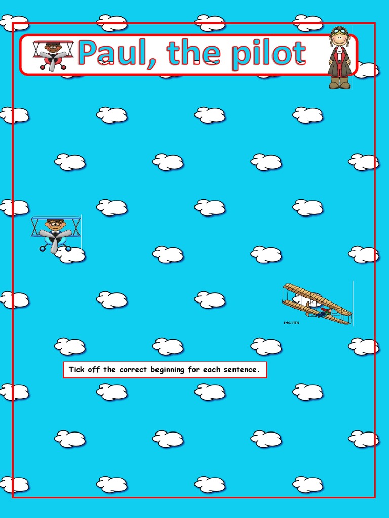 Paul the Pilot: A Learning Worksheet | PDF | Airplane | Aviation Safety
