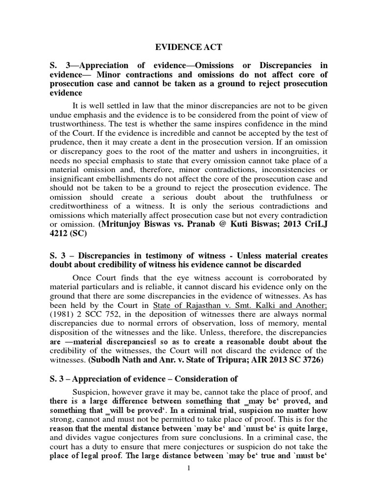 Evidence Act | PDF | Confession (Law) | Witness