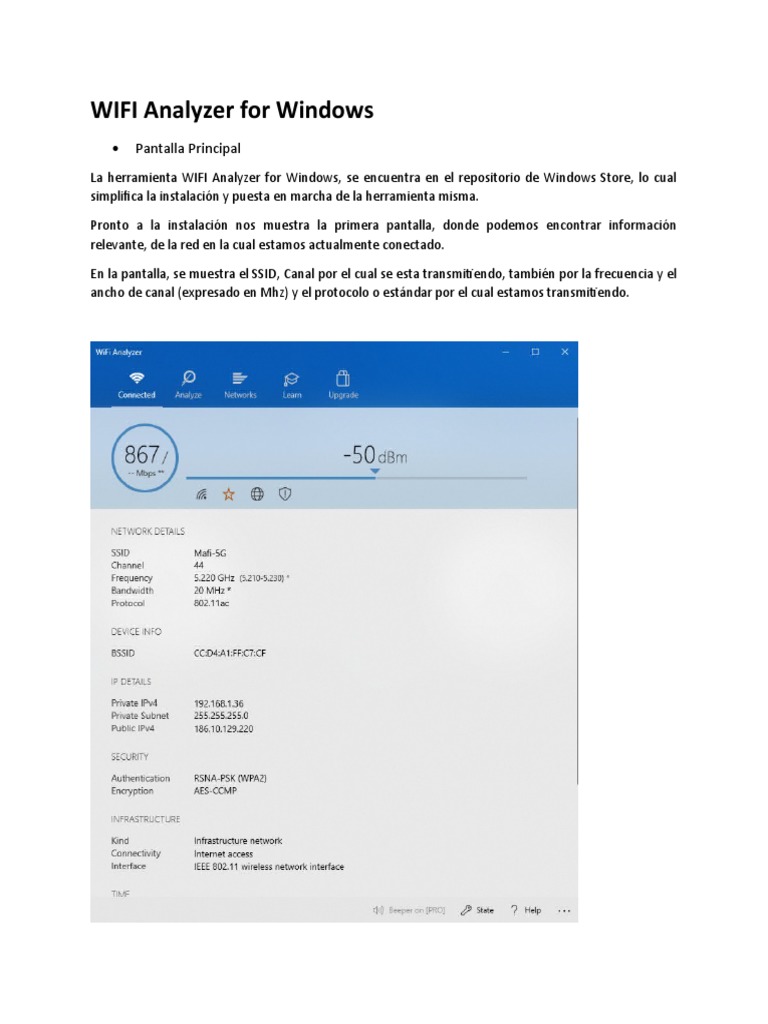WIFI Analyzer For Windows | PDF