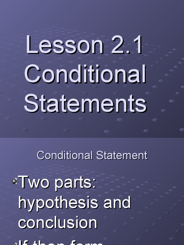 Lesson 2.1 Conditional Statements | PDF | Angle | Theorem