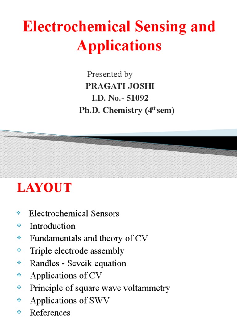 Electrochemical Sensing and Applications: Presented by | PDF ...