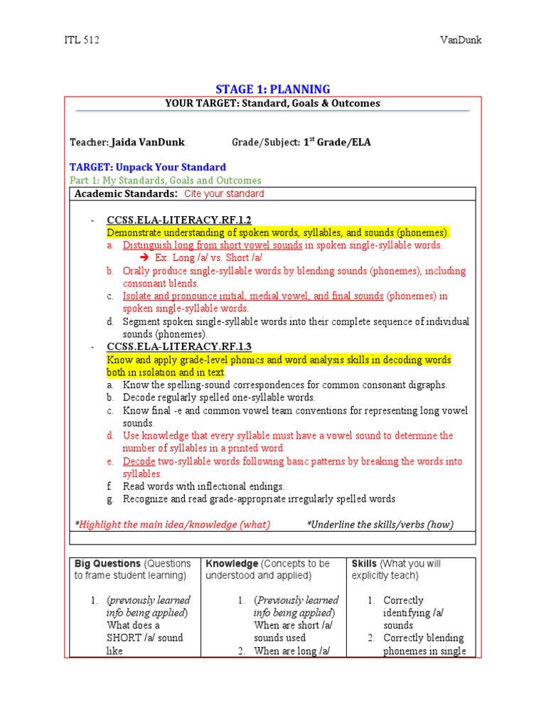 Learning Map Stage 1 | PDF | Educational Assessment | Phonics