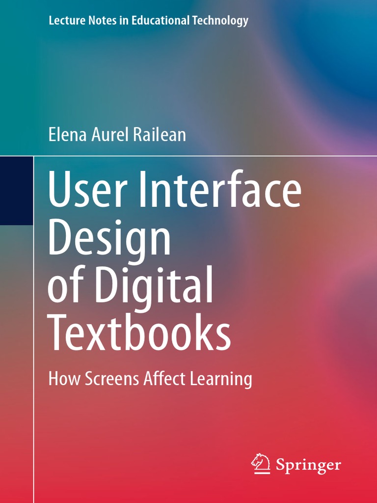User Interface Design of Digital Textbooks: Elena Aurel Railean | PDF | Instructional Design ...