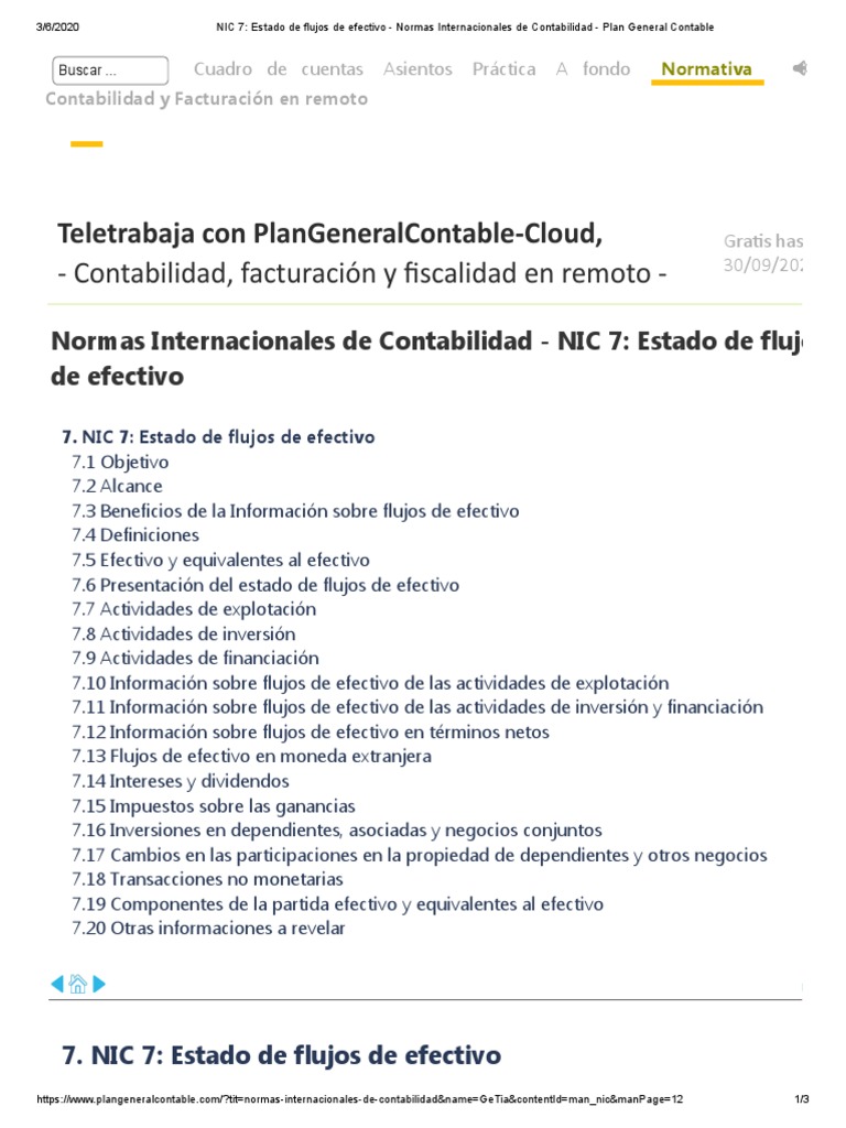 NIC 7 - Estado de Flujos de Efectivo - Normas Internacionales de ...