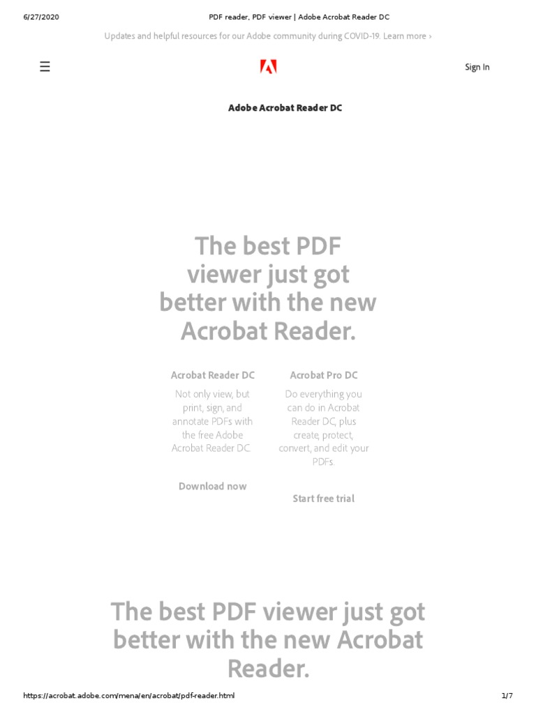 PDF Reader, PDF Viewer - Adobe Acrobat Reader DC | PDF | Computing ...