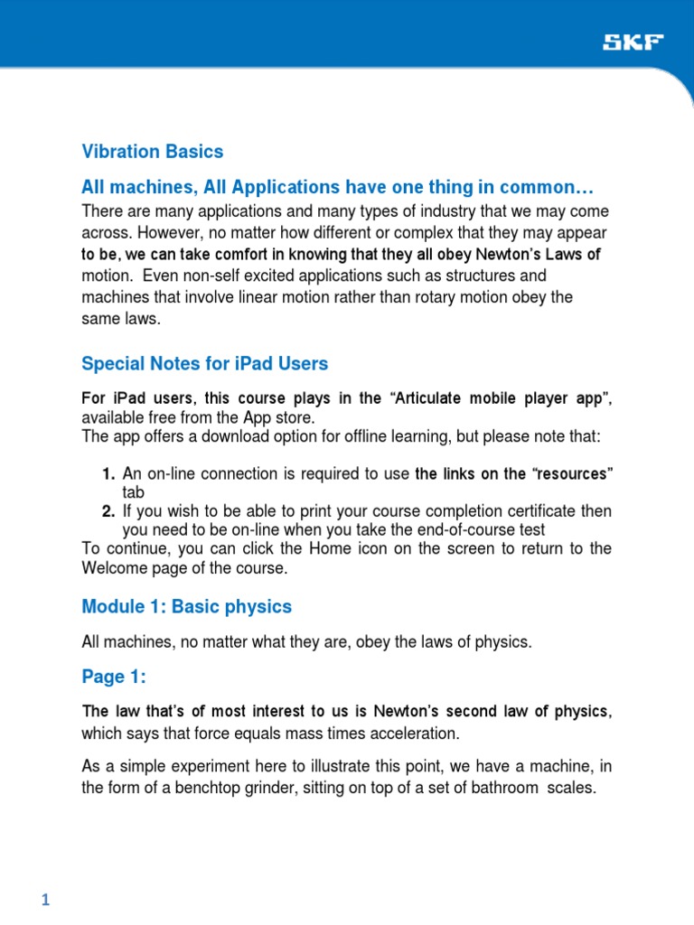 Vibration Basics All Machines, All Applications Have One Thing in ...