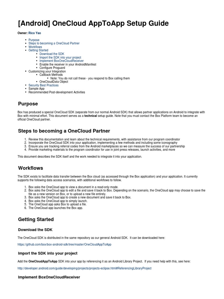 Box OneCloud For Android.v1.1 | PDF | Mobile App | Android (Operating System)