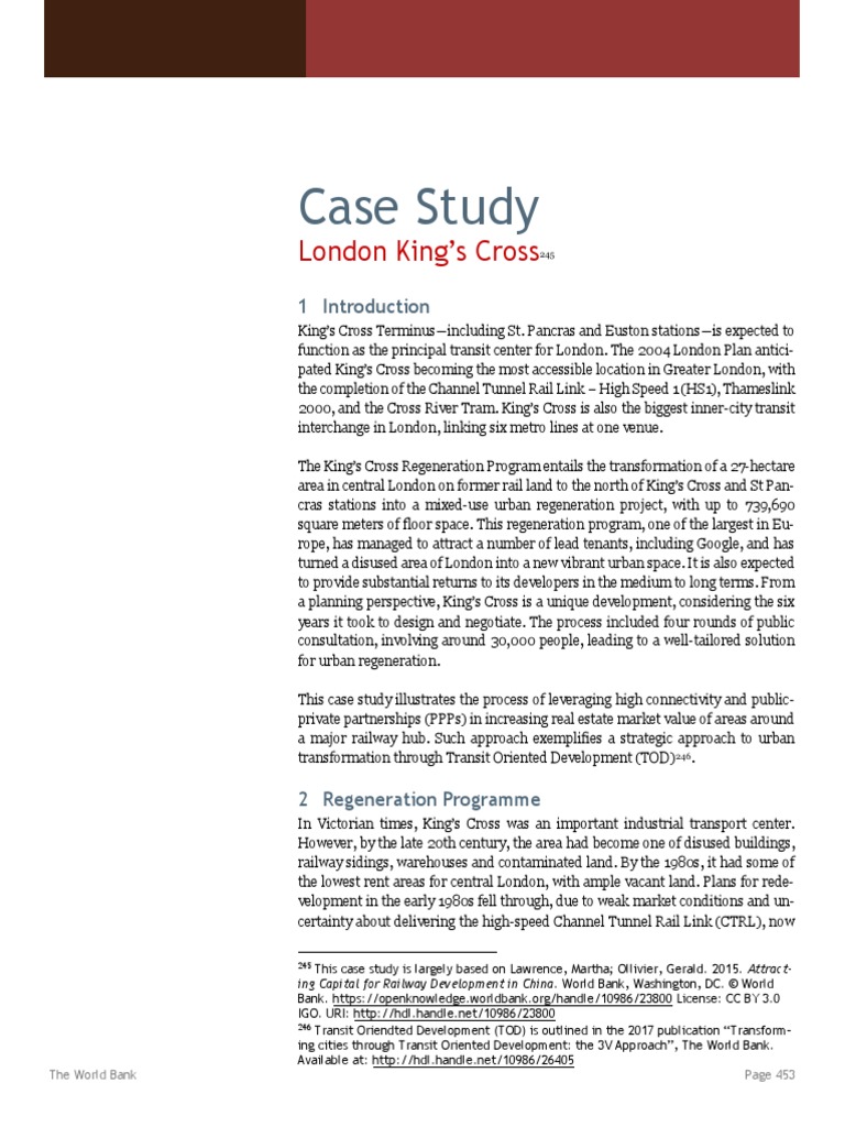 Case Study: London King's Cross | PDF | Urban Renewal | London