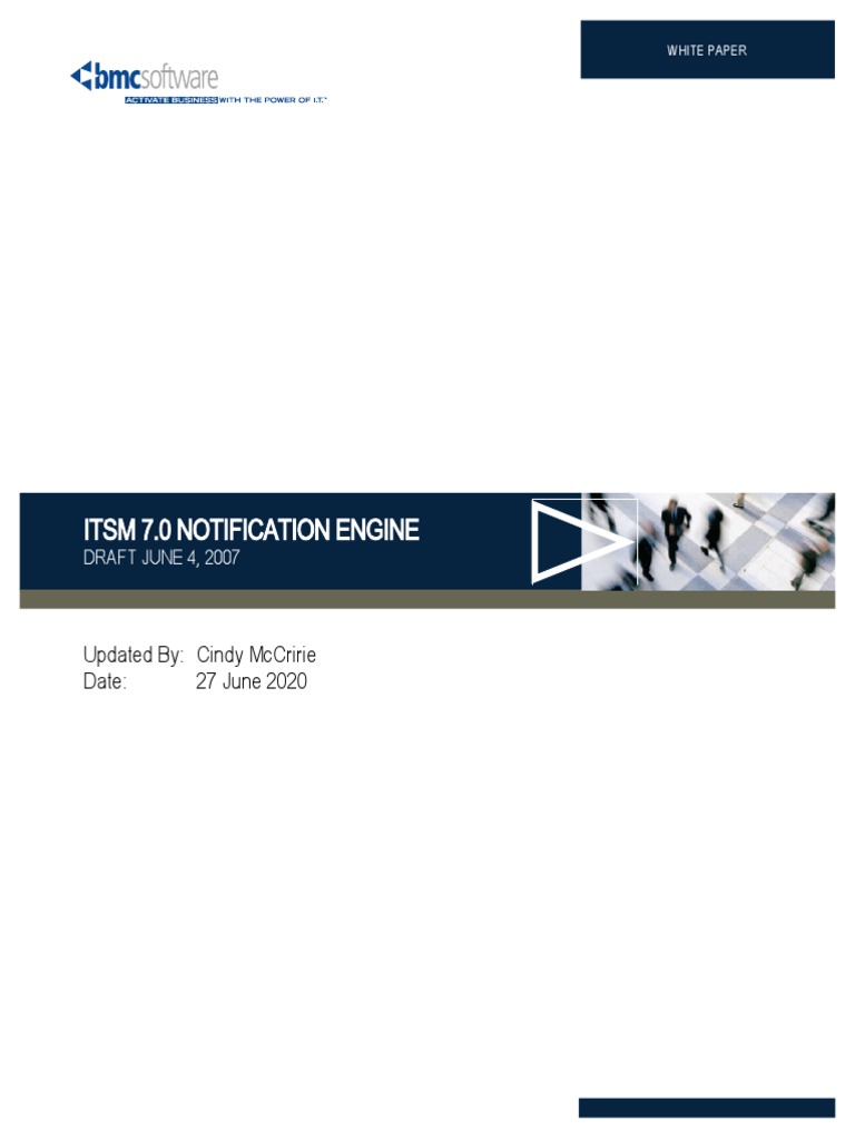 ITSM 7 Notification Engine - DRAFT | PDF | It Service Management | System
