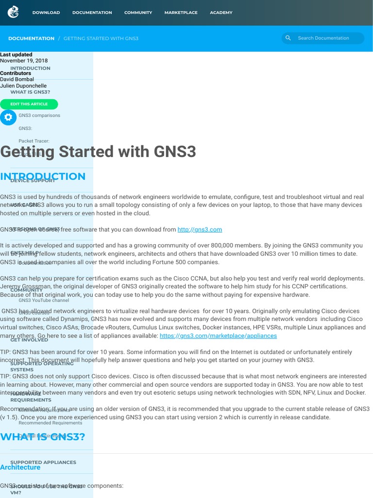 Getting Started With GNS3 - GNS3 | PDF | Virtual Machine | Cisco ...