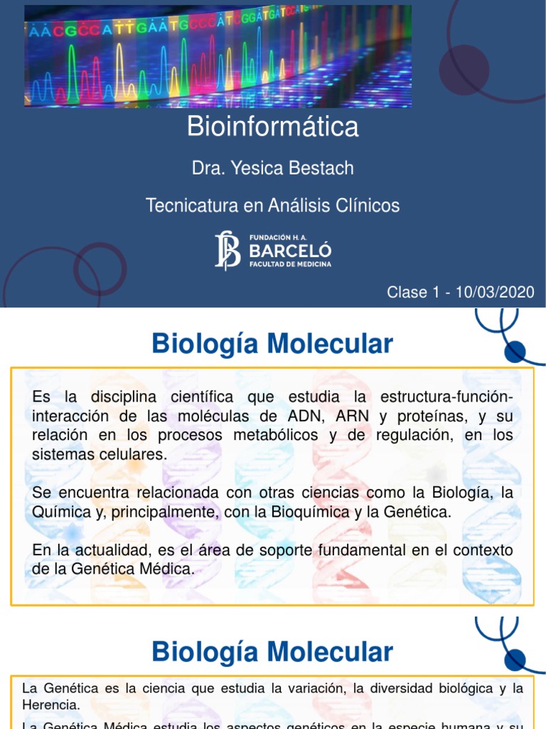Clase 1 - 10-03-2020 Conceptos Básicos de Biología Molecular PDF | Descargar gratis PDF | Ácidos ...